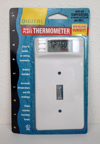 New Plate Pals White Digital Wall Plate Thermometer Model 12101 | eBay