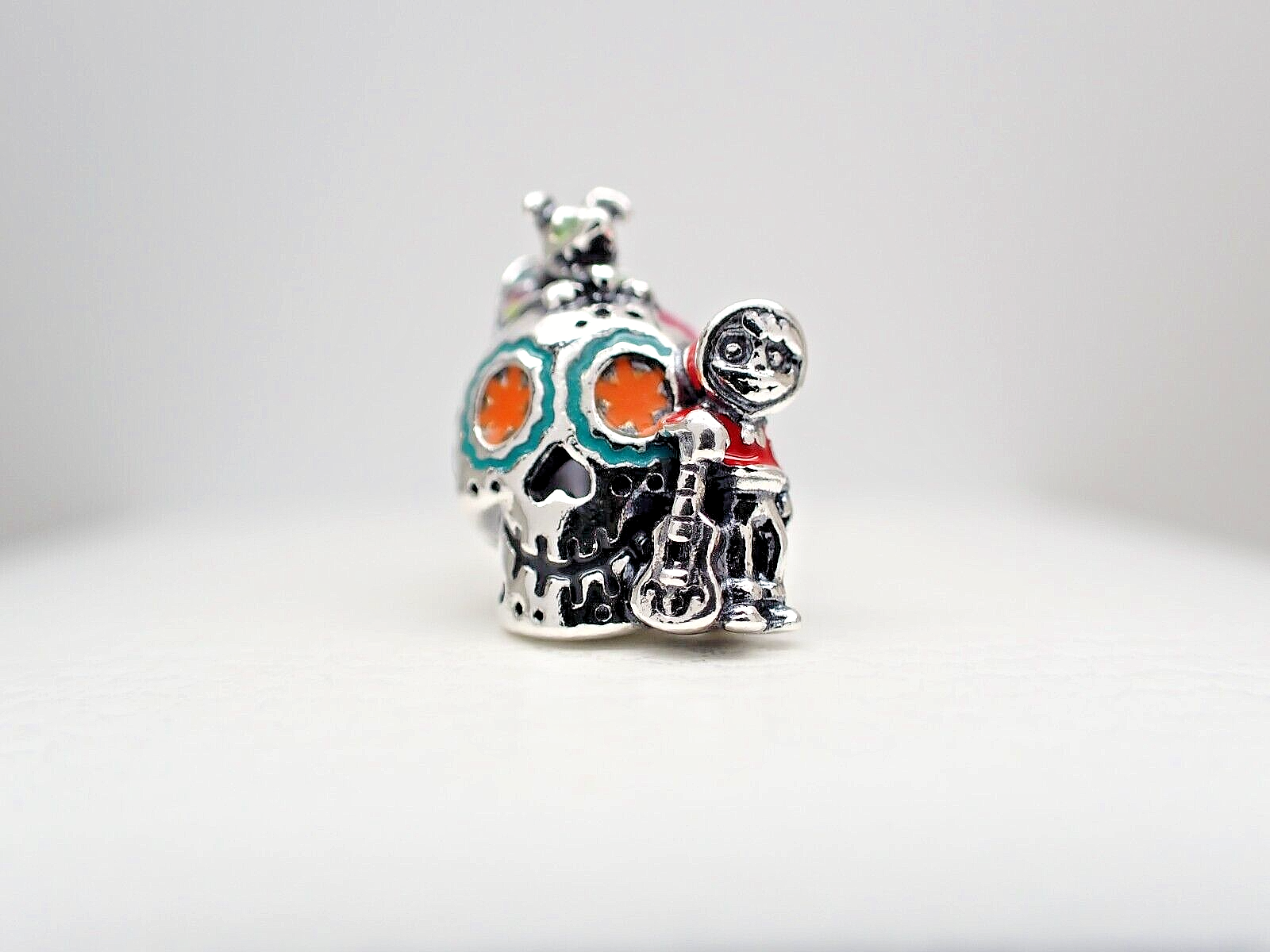Authentic Pandora #792817C01 Coco Miguel & Dante Skull Glow-in-the Dark ...