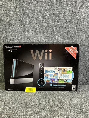 Nintendo Wii Black Console Bundle – Wii Sports Resort & MotionPlus ...