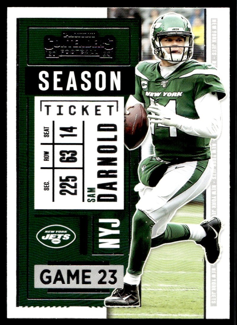 2020 Panini Contenders Season Ticket Sam Darnold G82 New York Jets #32 ...