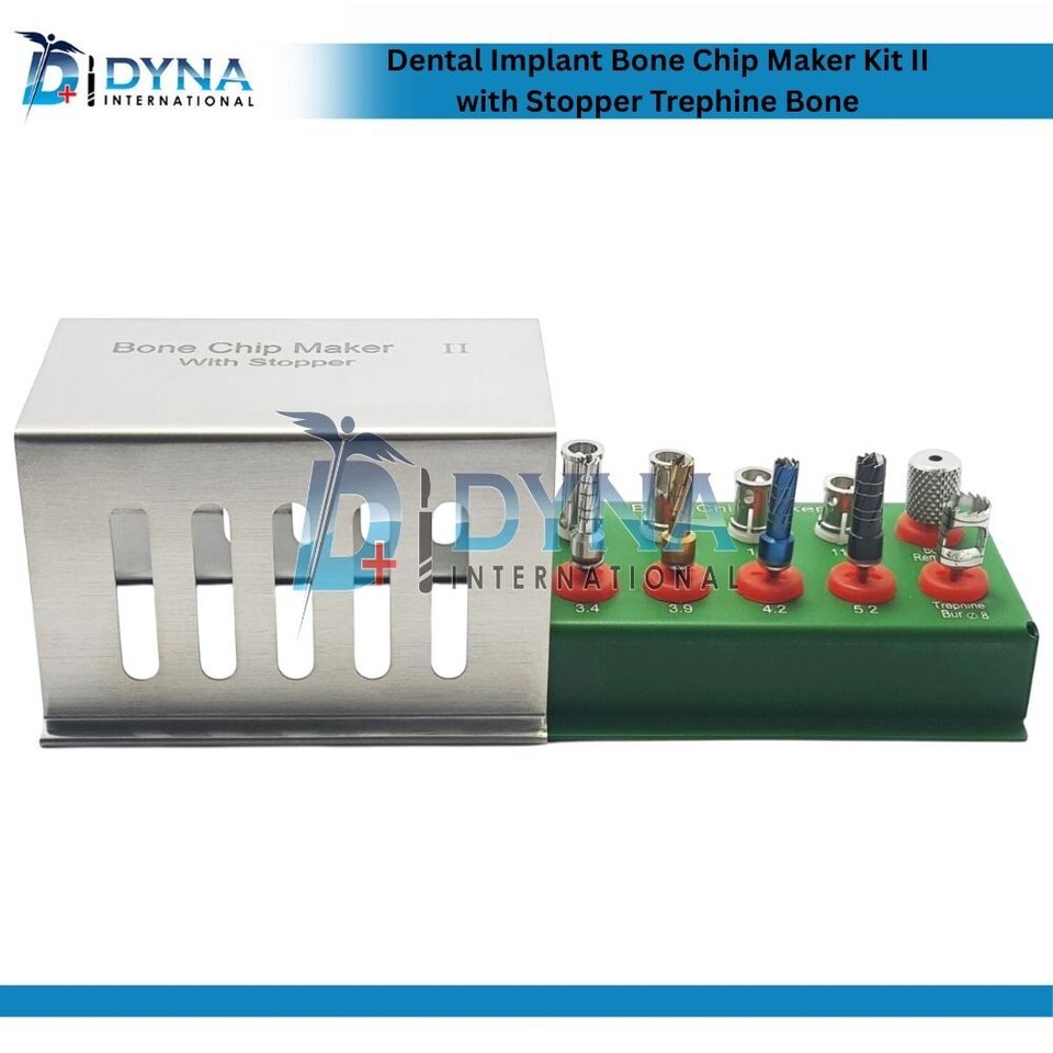 Dental Implant Bone Chip Maker Kit II with Stopper Trephine Bone ...