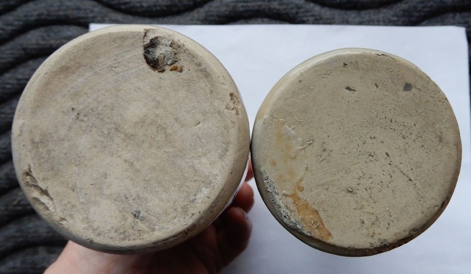 Pair of Sowerby Bridge ginger beer bottle W Spencer & Owen Shaw c1900 ...