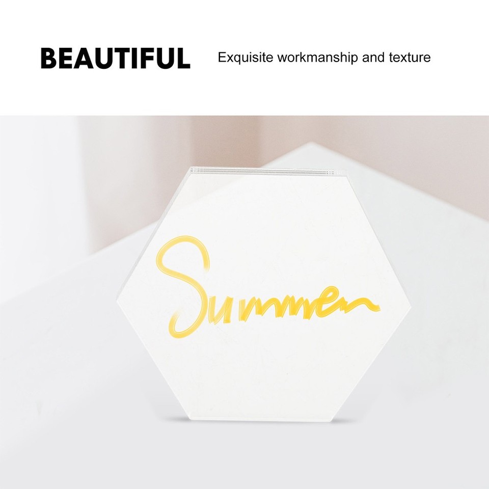 10 Pcs Hexagon Clear Board Project DIY Handmade Hexagonal Decorative ...