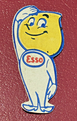 1960s Vintage Esso Oil Drop Man Lapel Pin Badge 4cm Tall X 2cm Wide | eBay