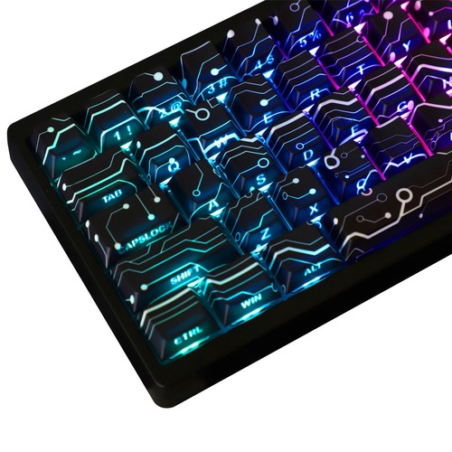 Custom PBT Keycaps,135 Keys Shine Through Cool Modern Technology Style ...