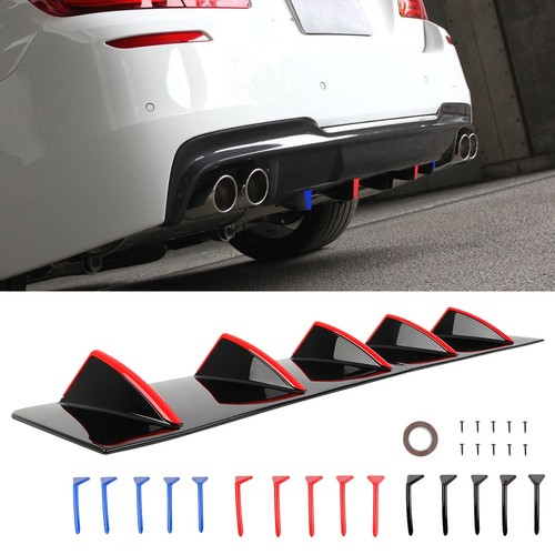 For Scion xA xB 2004-2015 Rear Bumper Diffuser Lip 5 Red Fins Spoiler ...