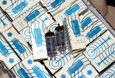 50pcs 6K4P = EF93, 6BA6, W727 HF Pentode Tube NEVZ Soviet 1980-1990s ...