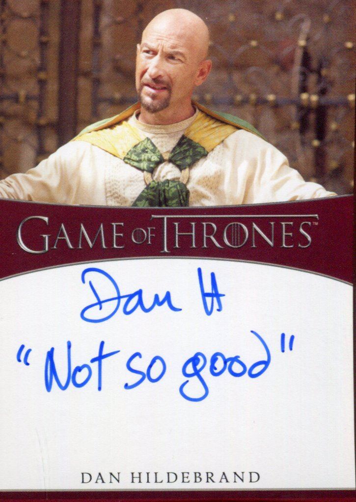 Game of Thrones Iron Anniversary 2 Dan Hildebrand Autograph Card | eBay