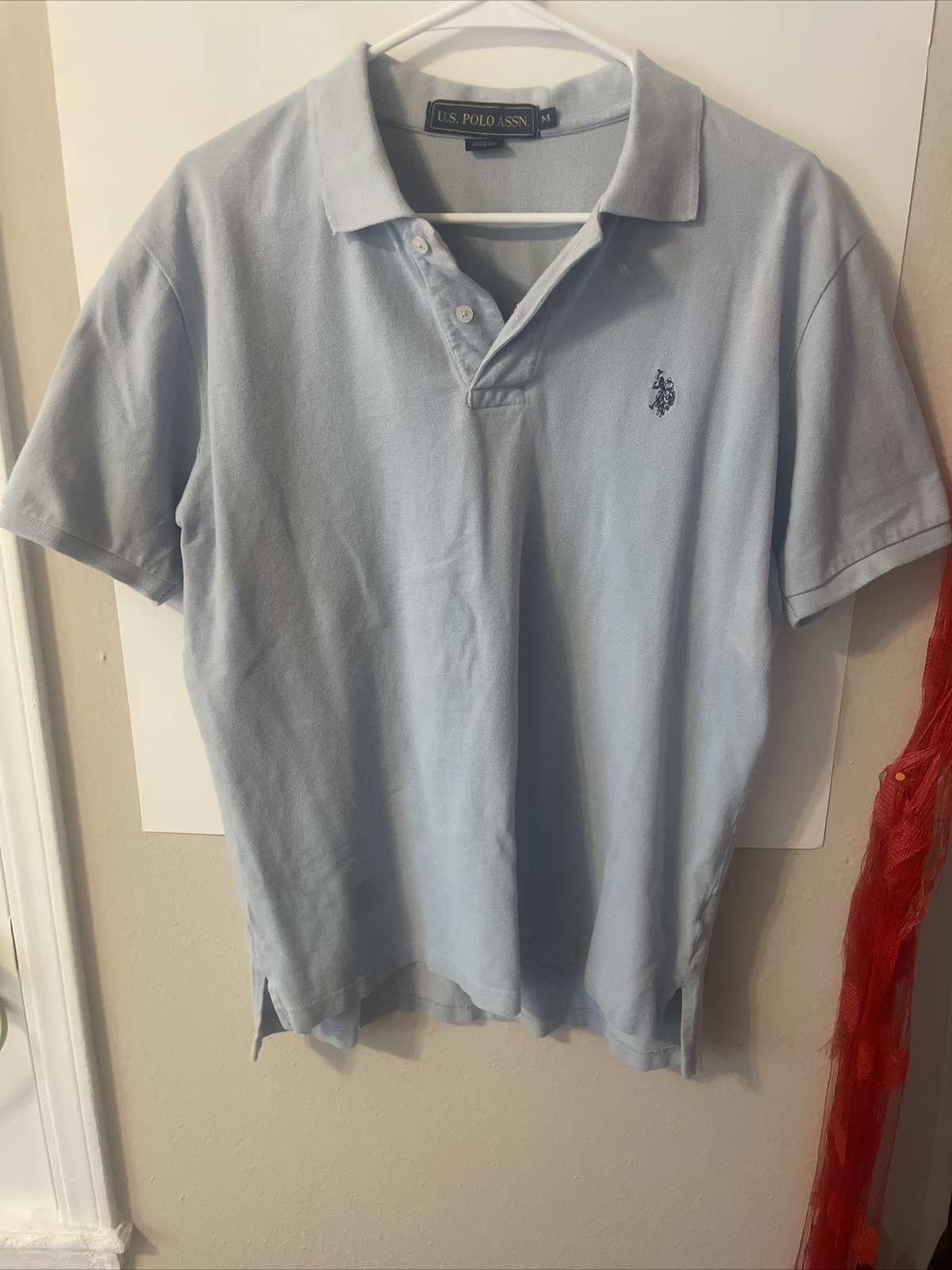 U.S. Polo Assn Size M Light Blue Polo Shirt 100% Cotton | eBay