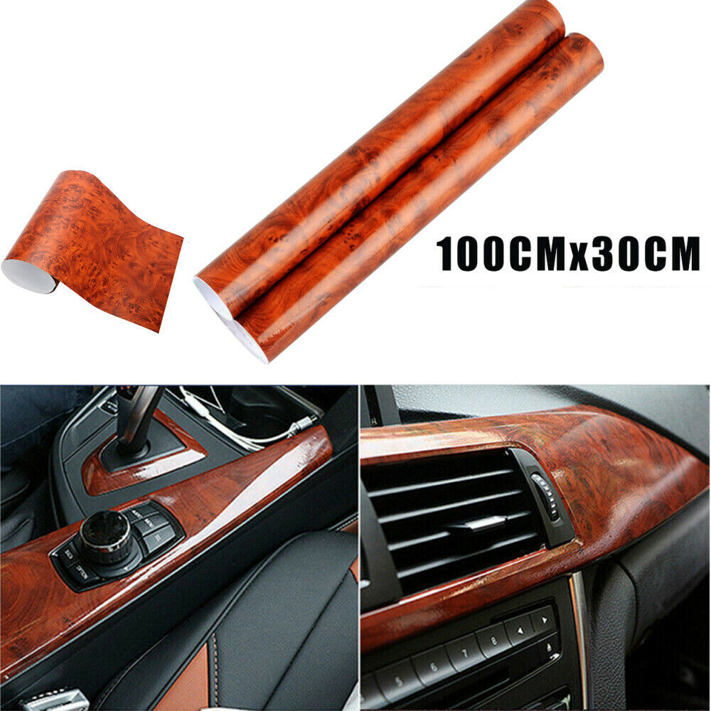 Glossy Walnut Wood-Grain Vinyl Wrap Car Sticker Wrap Film Adhesive ...