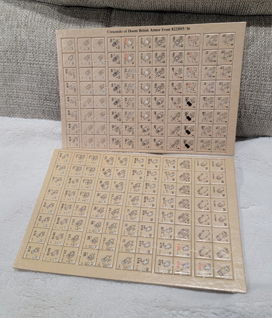 Avalon Hill Crescendo of Doom British Armor Tiles Squad Leader Gamette ...