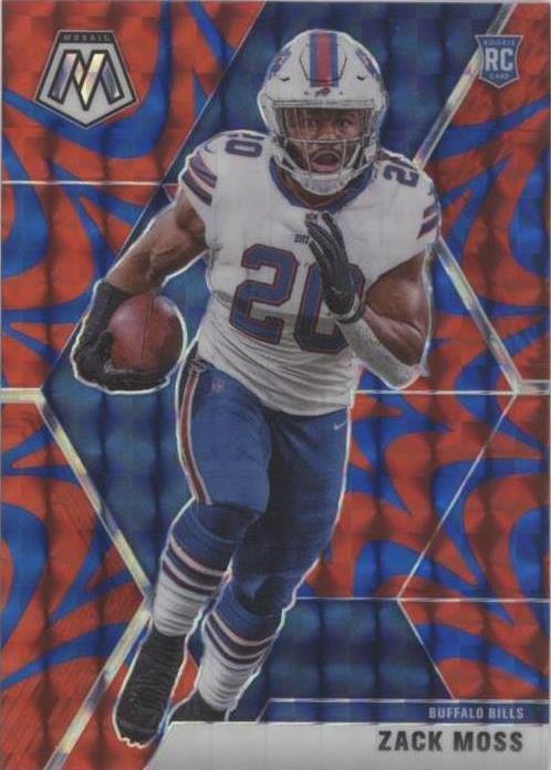 2020 Panini Mosaic - Rookies Zack Moss #231 Reactive Blue Mosaic Prizm ...