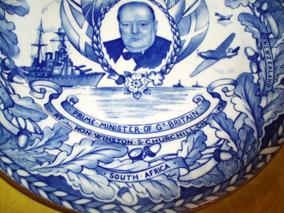 ANTIQUE WORLD WAR 2 ERA WINSTON CHURCHILL BURLEIGH WARE ENGLAND ...