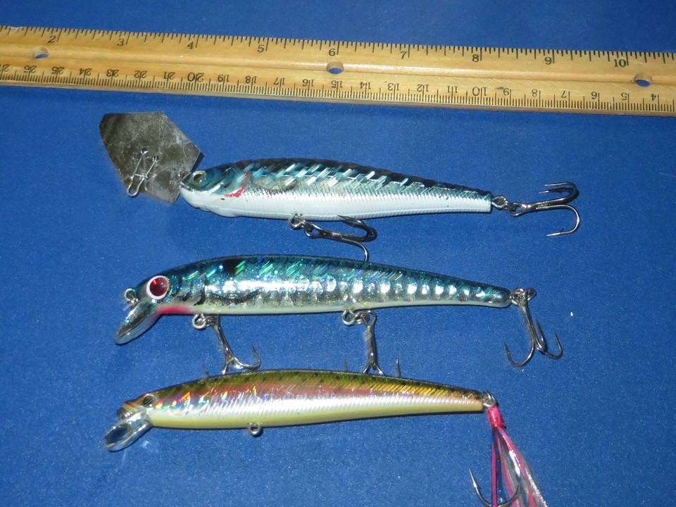 Lot of 3 Renosky and SImialr Minnow Chatter Crankbaits Lures Blue | eBay