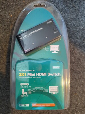Monoprice Blackbird - 2x1 HDMI 1.4 Switch, Mini, HDCP 1.4, High Speed ...