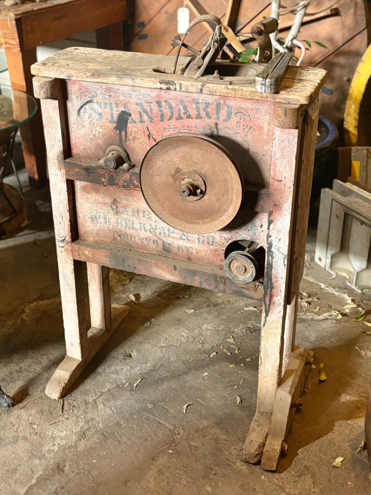 1800s Antique Iron and Wood Corn Sheller, "Standard", Made in Kentucky ...