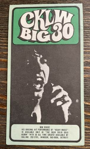 CKLW Big 30 Detroit Music Survey June 15 1970 Cinnamon Girl Neil Young ...