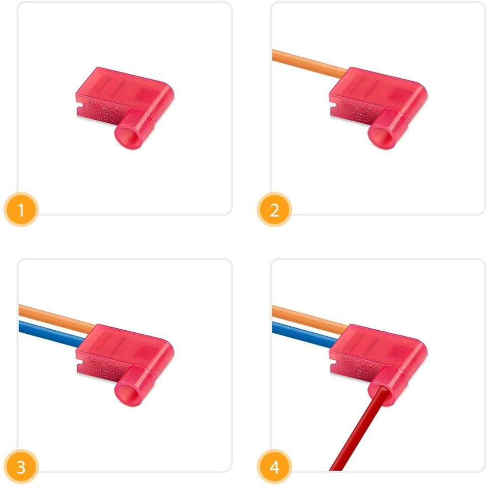 22-16 WIRE GAUGE NYLON FEMALE FLAG TERMINAL RIGHT ANGLE ELECTRICAL ...