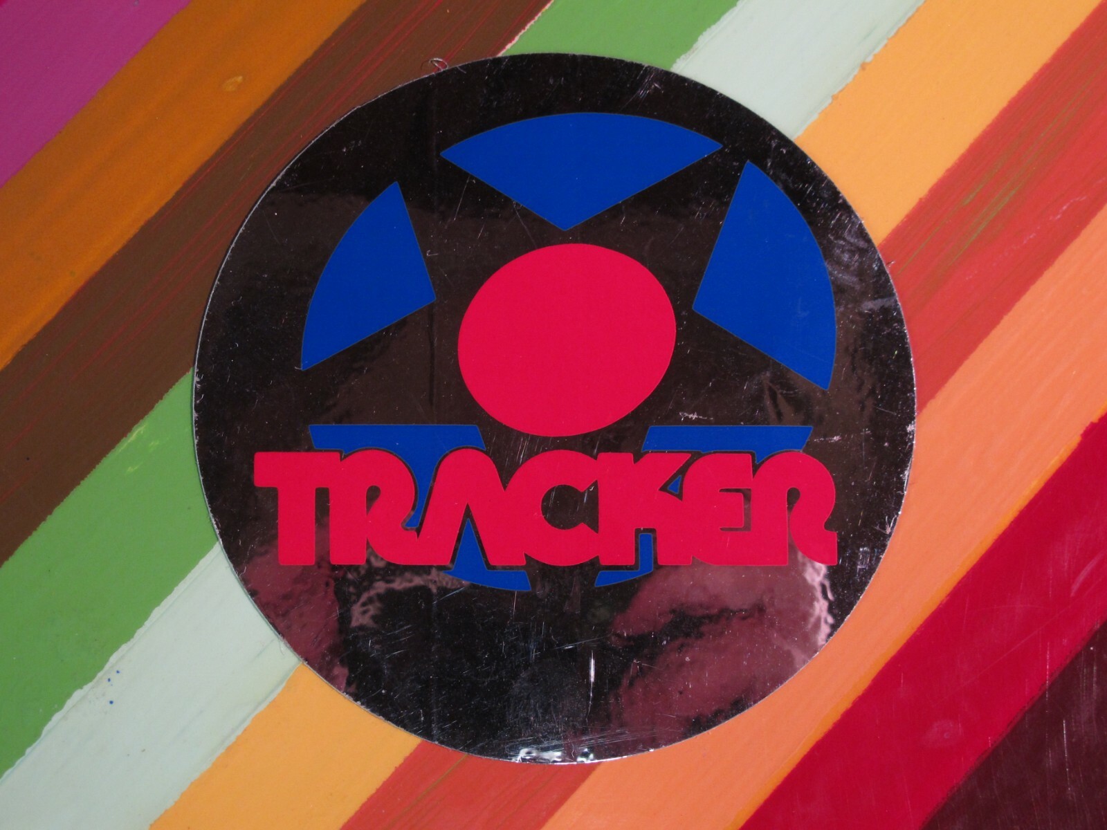 vtg 1980s Tracker Trucks Skateboard sticker - Star Aggro Ollie FFWD ...