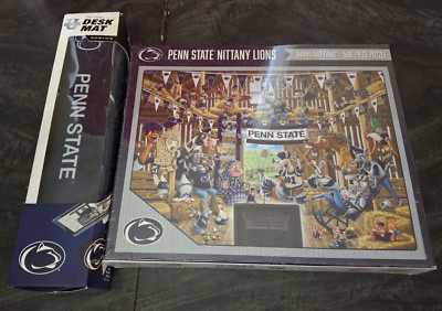 Penn State Nittany Lions Mouse Pad Desk Mat & Barnyard Fans Jigsaw ...