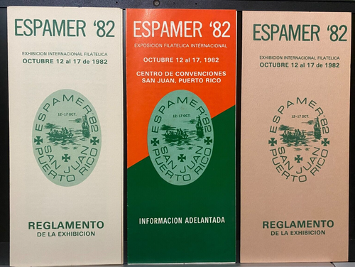 Puerto Rico, 1982, SFPR Ephemera Brochures ESPAMER 82', Lote de 4 ...