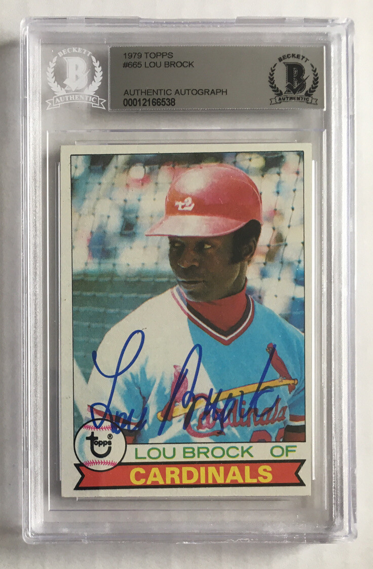 LOU BROCK SIGNED 1979 TOPPS AUTO BECKETT AUTHENTIC AUTOGRAPH | eBay
