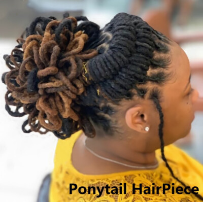 Afro Dreadlocks Ponytail Drawstring Short Pony Tail Clip In Synthetic ...