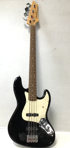 Johnson by AXL Electric Bass Guitar Black w/White | eBay