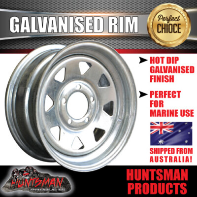 13" Galvanised Sunraysia HT Holden Steel Boat Trailer Jetski Wheel Rim ...