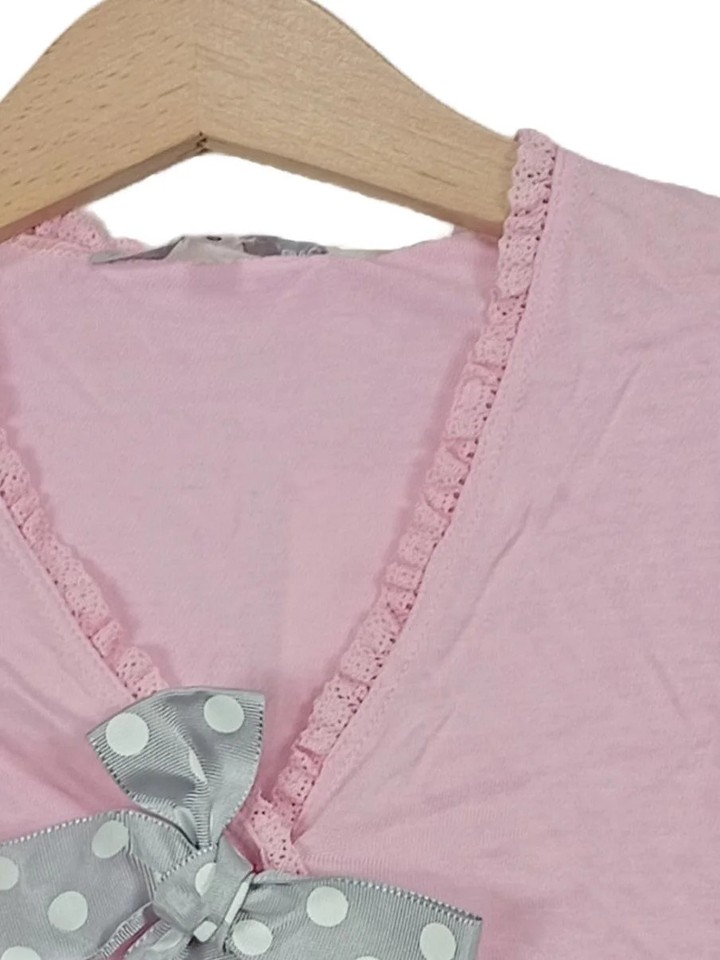 PAN CON CHOCOLATE Gilet Fille Rose Nœud Modal (EU 116) | eBay