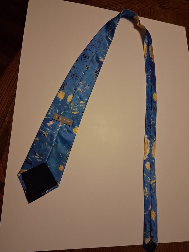 Tie Land Tie Brand Vintage Starry Night Novelty 100% Silk Tie | eBay