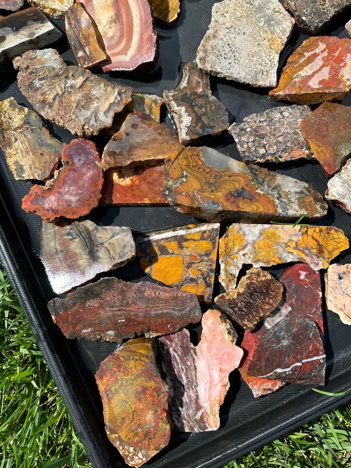 Slabs For Cabbing, Old Stock Lapidary Materials (1.5 Lb Surprise Box ...