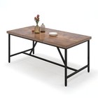 71" Wood Dining Table Rectangular Kitchen Table For 6 People Home ...