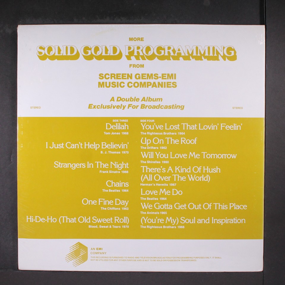 VARIOUS: more solid gold programming EMI 12" LP 33 RPM Sealed | eBay
