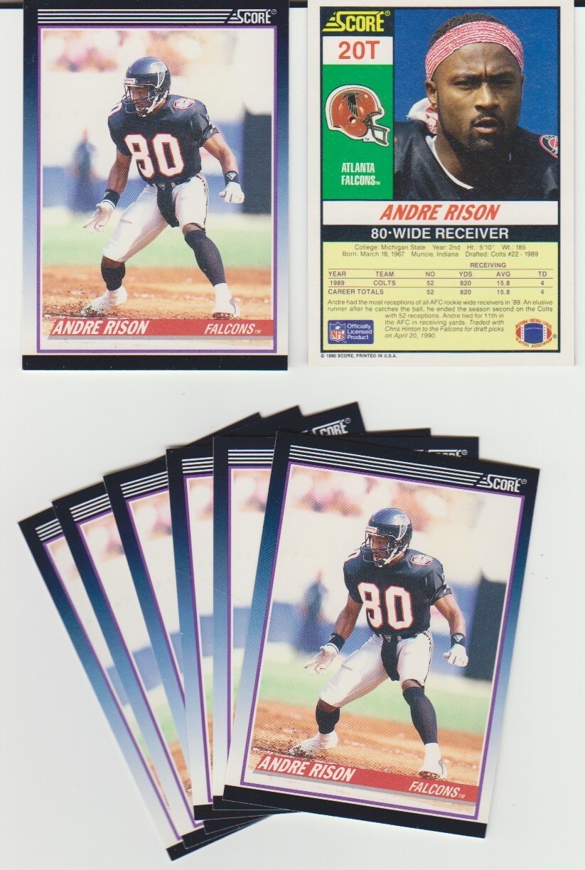 Andre Rison, 1990 Score Supplemental #20T, Atlanta Falcons, MSU ...