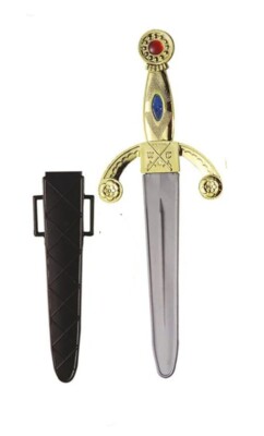 Jewelled Dagger in Sheath Pirate Roman Fake Knife Toy Weapon Fancy ...