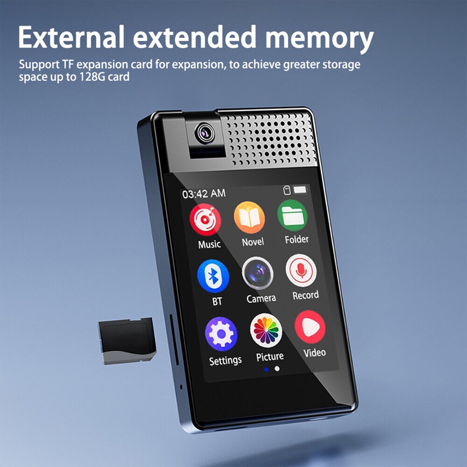 Bluetooth 8GB 16GB MP3 Player with Camera Touch Screen Portable Music ...