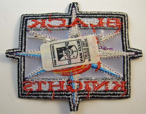 BABYLON 5 "Black Knights Squadron Patch" NEW OLD STOCK (NOS) 1998 FAN ...
