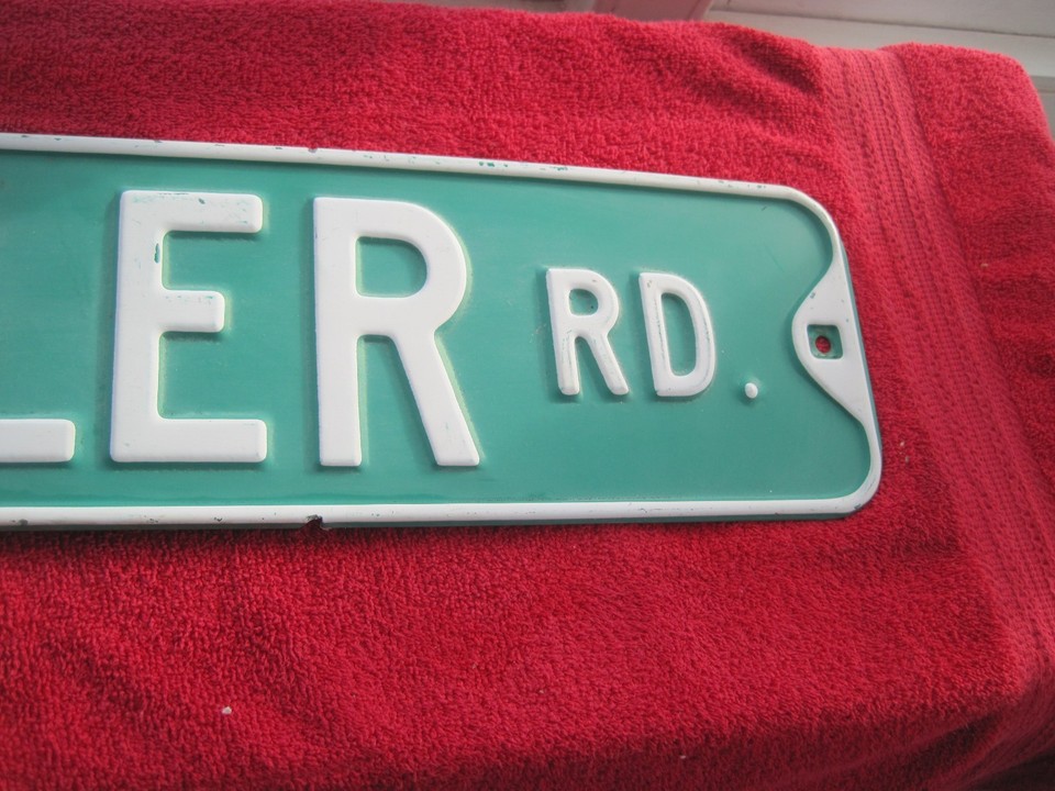 Vintage MILLER RD Embossed Road/Street Sign 24 x 6 | eBay