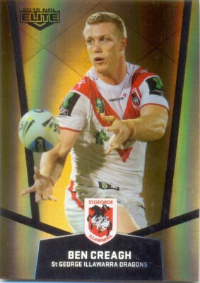 2015 NRL Elite Gold Card PS109 Ben Creagh - St George Illawarra Dragons ...
