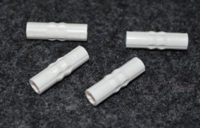 (4) 1x3 ( #3 ) White Axle Connector Bricks ~ Technic ~ New Lego Parts ...