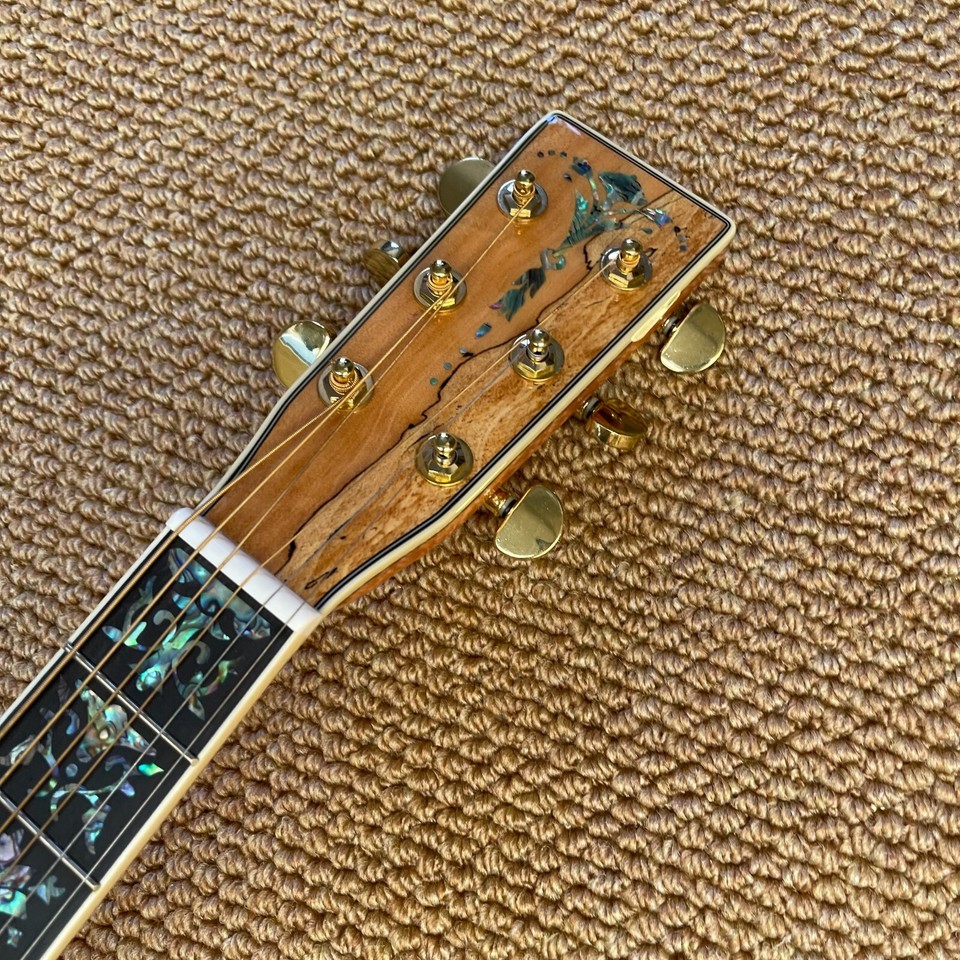 41 Inch D Type Maple Custom Wood Acoustic Guitar Abalone Ebony ...