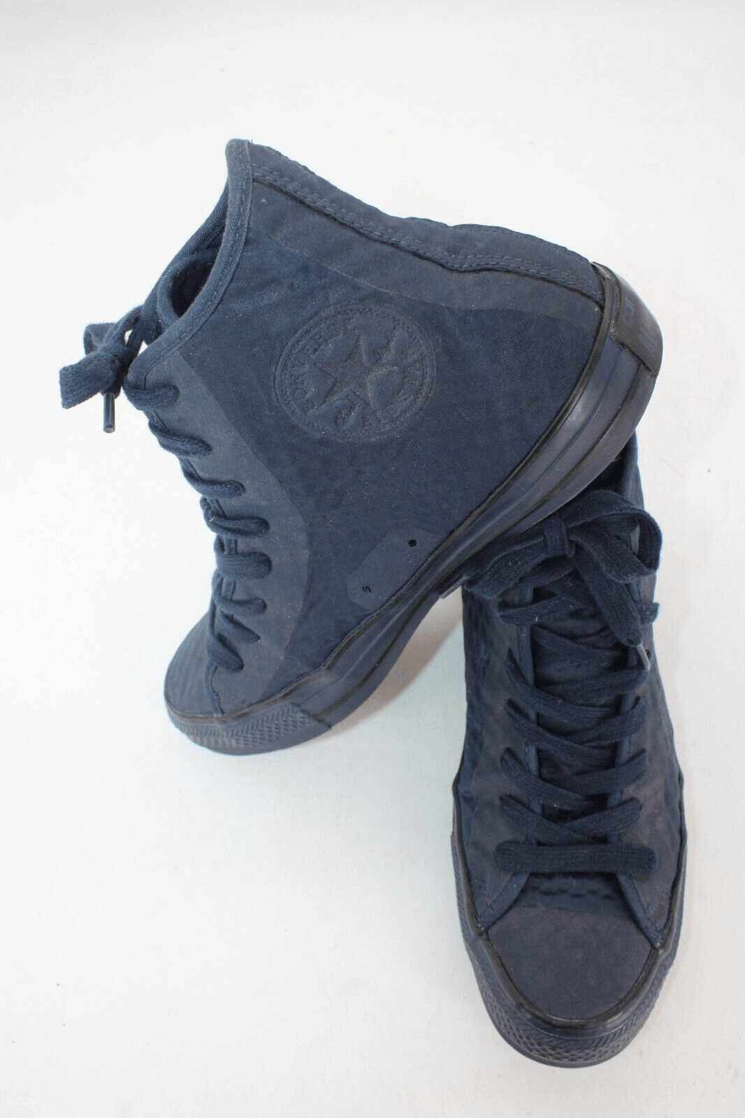 Converse High Top Navy Blue Diamond Pattern Mens Size… - Gem