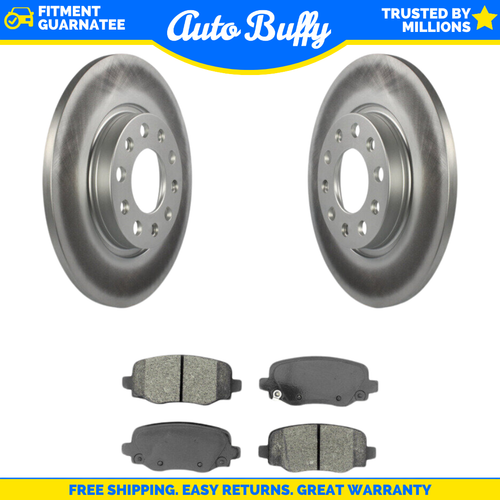Coat Disc Brake Rotors Semi-Metallic Pad Rear Kit For Jeep Cherokee ...
