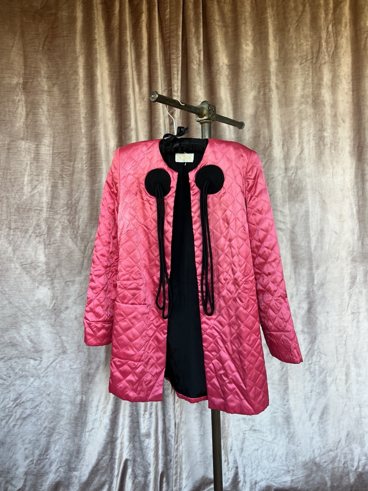 Rare 1940s Textron Quilted Jacket Art Deco Hollywood … - Gem