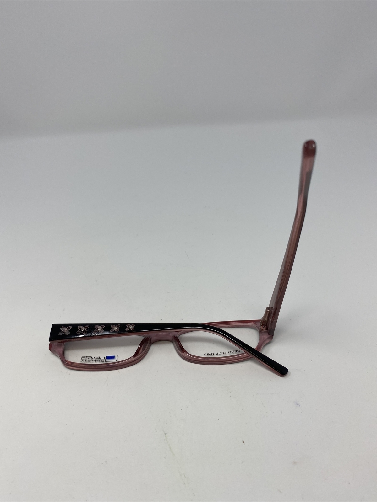 LANTIS OPTICAL Eyeglasses Frame CS L8014 48-16-130 BLK Black/Pink Full ...