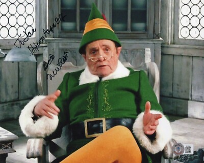 Papa Elf Bob Newhart Autographed Signed ELF 8x10 Photo Beckett BAS ...