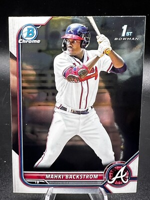 2022 Bowman Chrome 1st Mahki Backstrom Card #BCP-121 Atlanta Braves | eBay