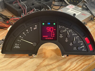 90-96 CORVETTE DASH CLUSTER REBUILD + UPGRADE SERVICE w/ RED LCD ...