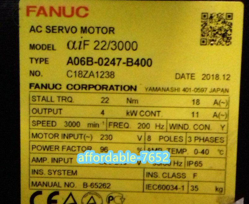 FANUC Servo Motor A06B-0247-B400 Brand New FAST Shipping DHL or FedEX ...